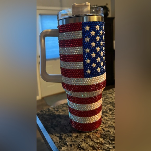 Kitchen | Brand New American Flag Bling Tumblr 4 Ounces | Poshmark